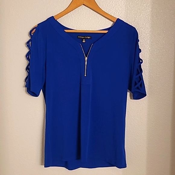 always indigo | Tops | Cut Out Are Detail Blouse | Poshmark